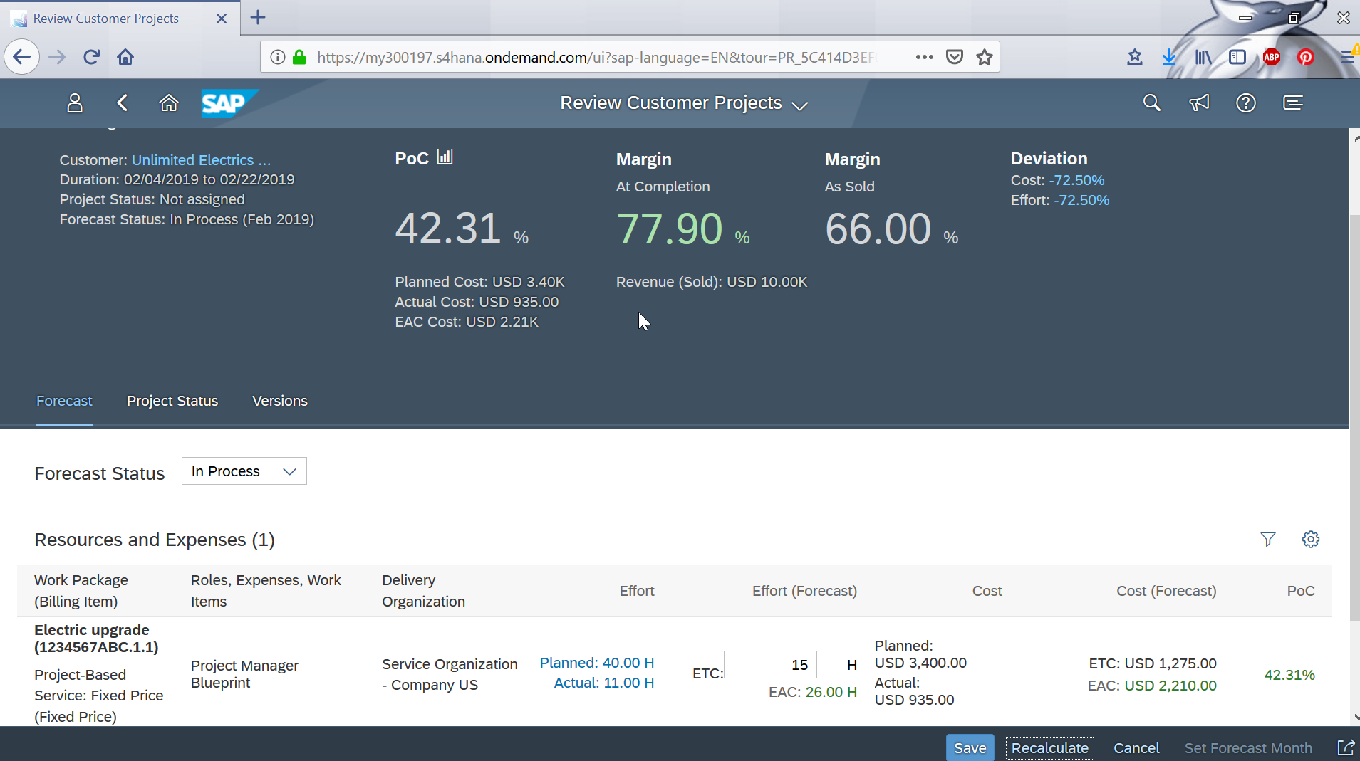 How to review customer projects in SAP Cloud and FIORI app?